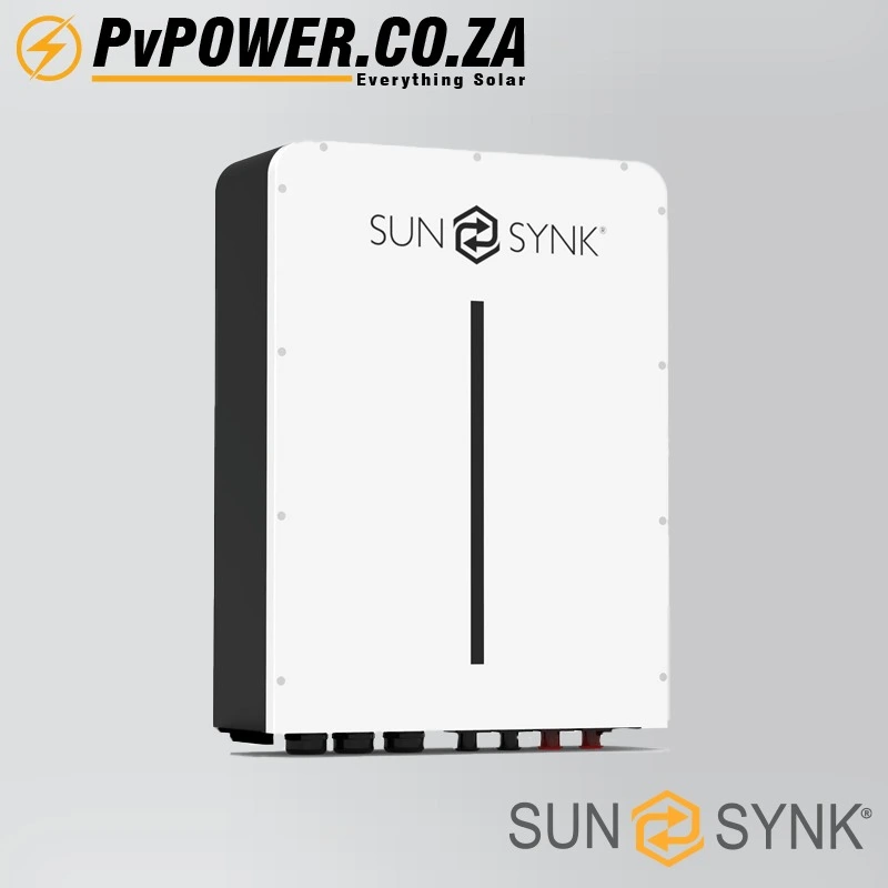 Sunsynk Battery LFP Wall Mount 5.12kWh 51.2V IP65 - PvPower.co.za